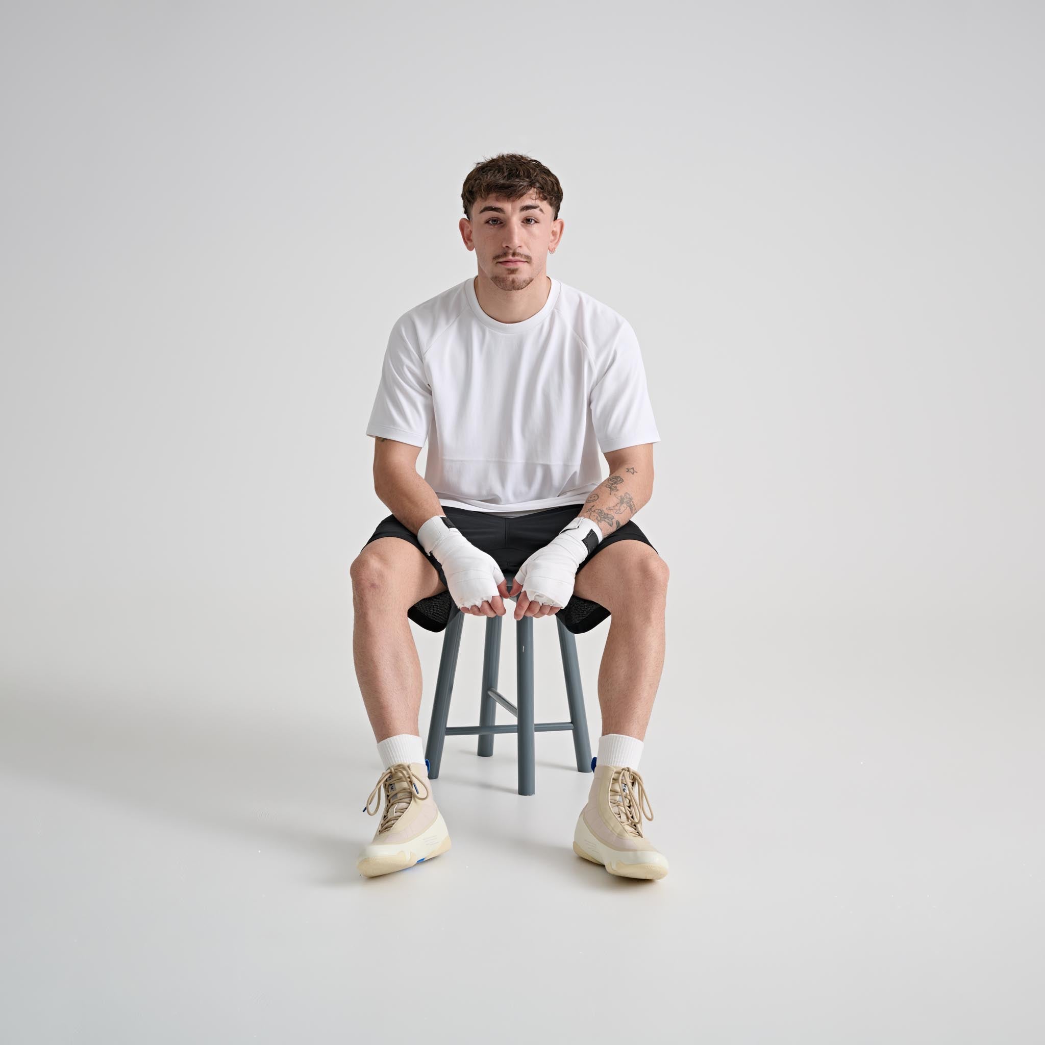 YAMMY Boxing- Flux Mid Beige/Cream Boxing Boots.